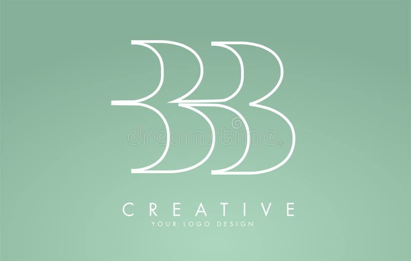 Outline BB B Letters Logo Design. Long Tail Effect Vector Stock Vector ...