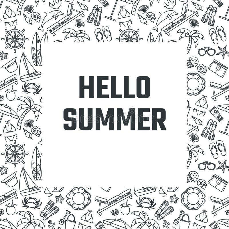 Outline Beach Vector Icon. Isolated Black Simple Line Element ...