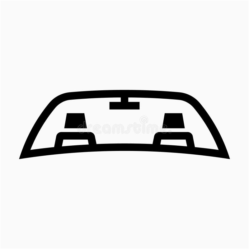 Outline Beautiful Automobile Windshield Vector Icon Stock Vector ...