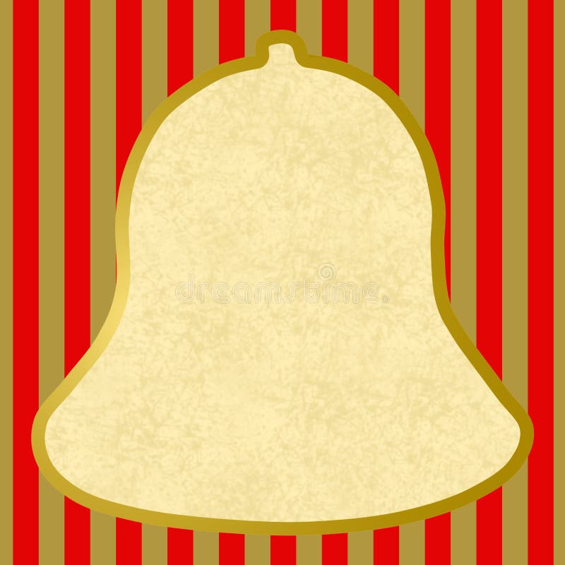Outline of a Bell with Red Golden Stripes Stock Illustration ...