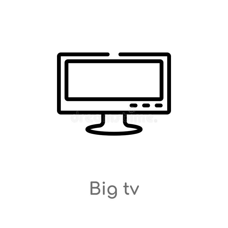 Big Screen Tv Outline Stock Illustrations – 468 Big Screen Tv Outline ...
