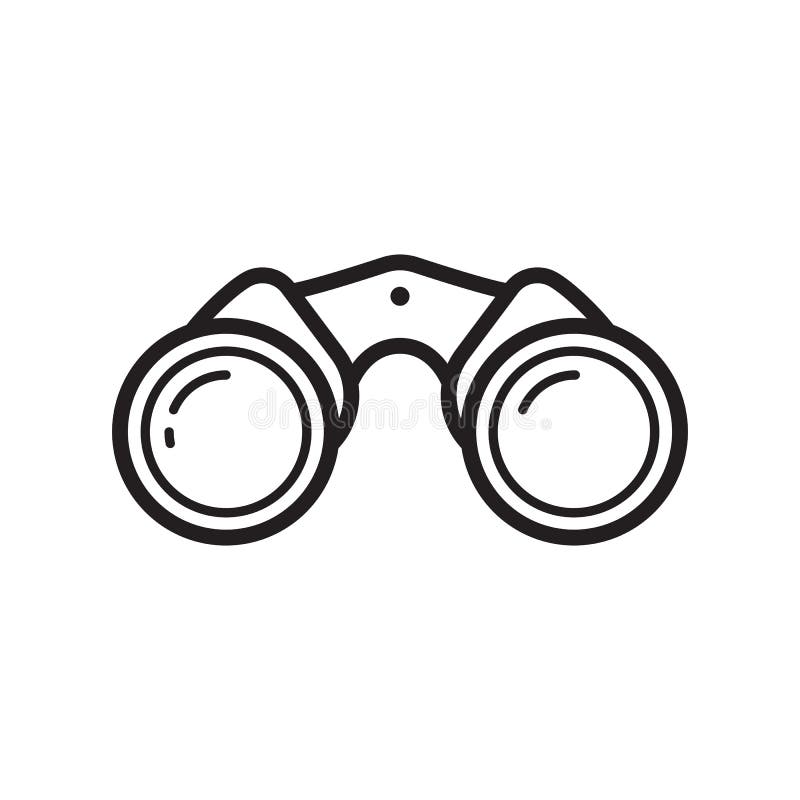 Simple Binocular Icon in Circle Flat Design Stock Vector - Illustration of design, emblem: 230892885