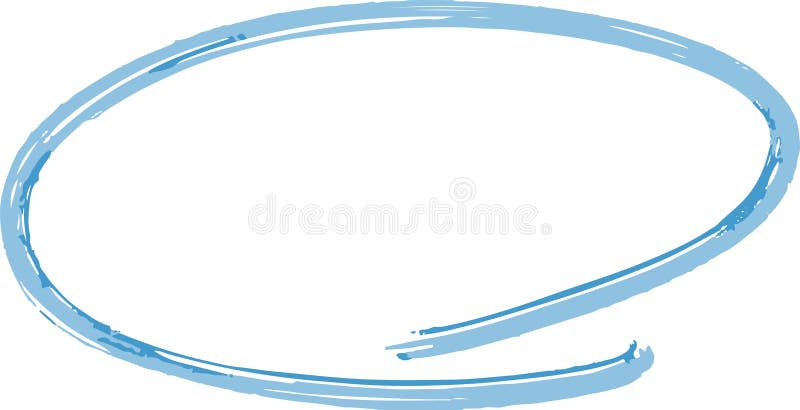 Outline Blue Oval Shape for Your Design Stock Vector - Illustration of ...