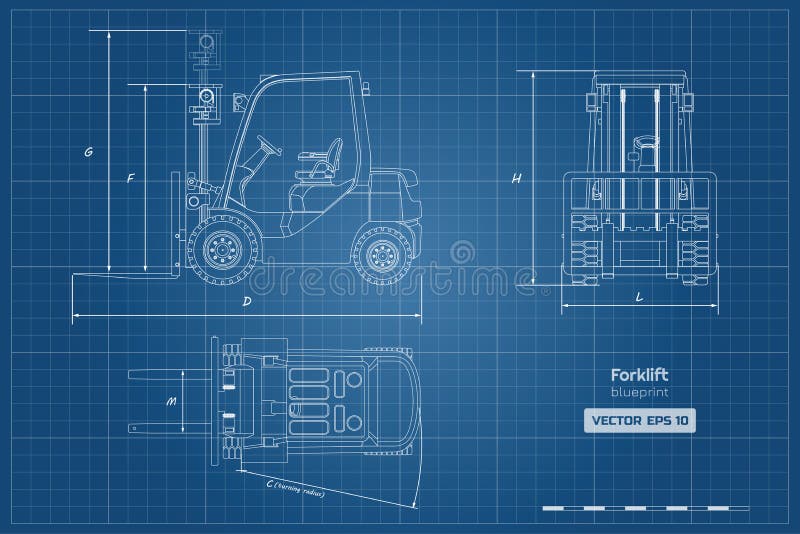 Forklift Top View Stock Illustrations – 156 Forklift Top View Stock ...
