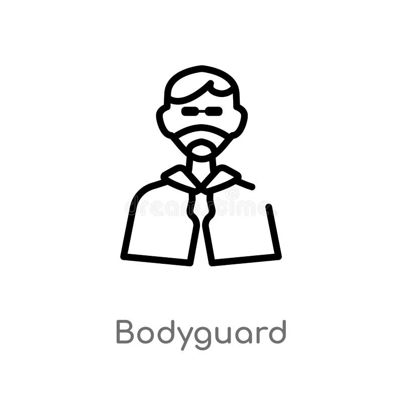 Bodyguard Icon in Different Style Vector Illustration. Two Colored and ...