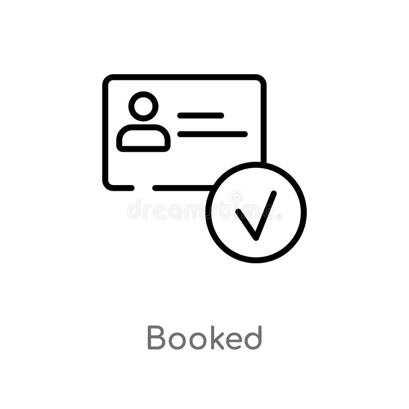 Booked Icon in Different Style Vector Illustration. Two Colored and ...