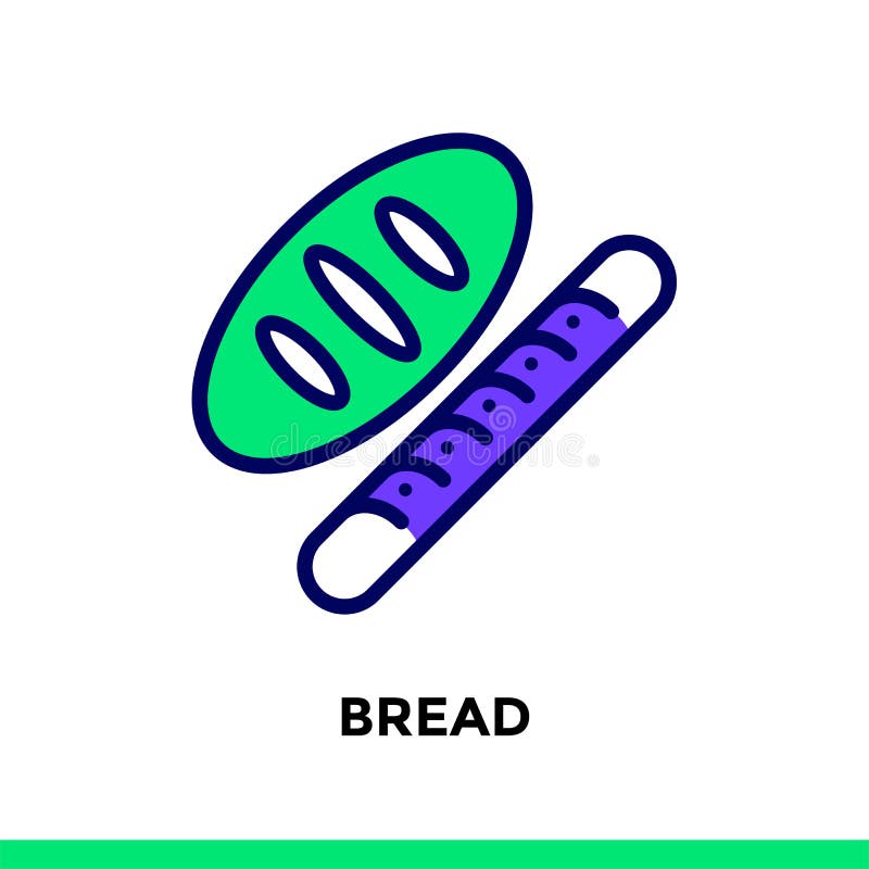 Outline BREAD Icon. Vector Pictogram Suitable for Print, Website Stock ...