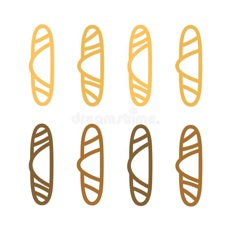 Outline breakfast roll stock vector. Illustration of bake - 240625591