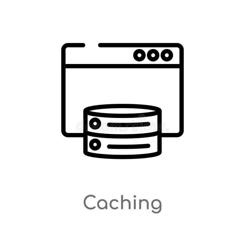 Caching Icon in Trendy Design Style. Caching Icon Isolated on White ...