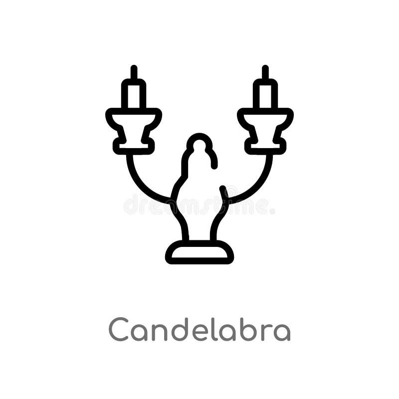 Outline Candelabra Logo Concept Stock Illustrations – 59 Outline ...