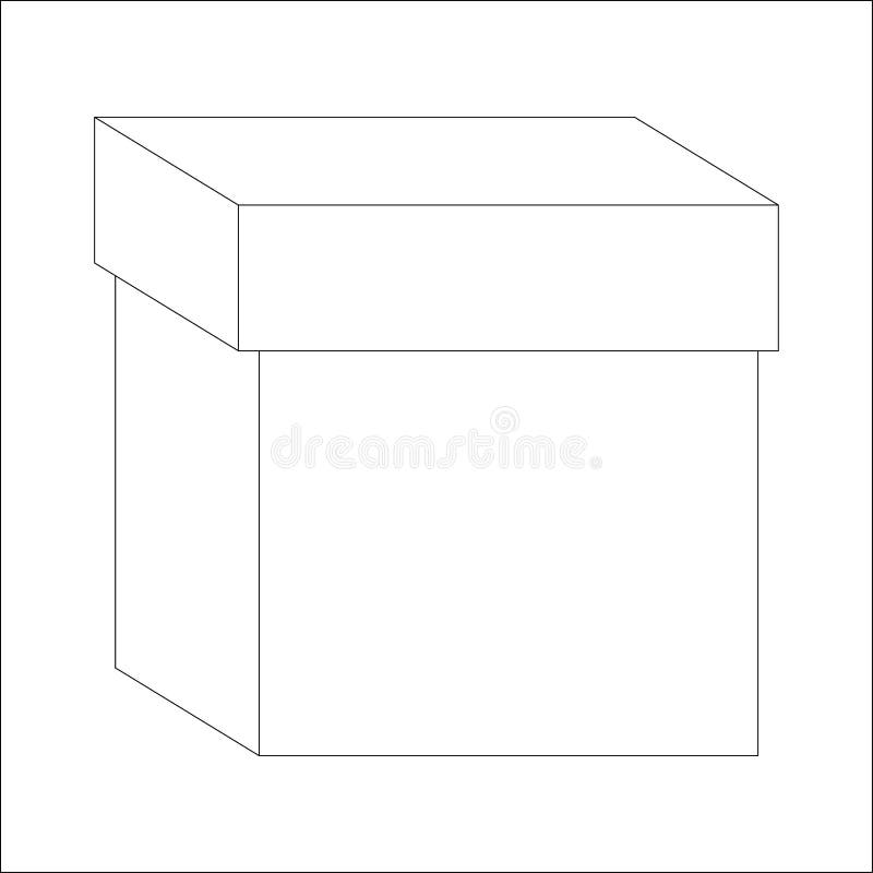 Outline Cardboard Box. Closed Package . Delivery Symbol or Icon. Vector ...