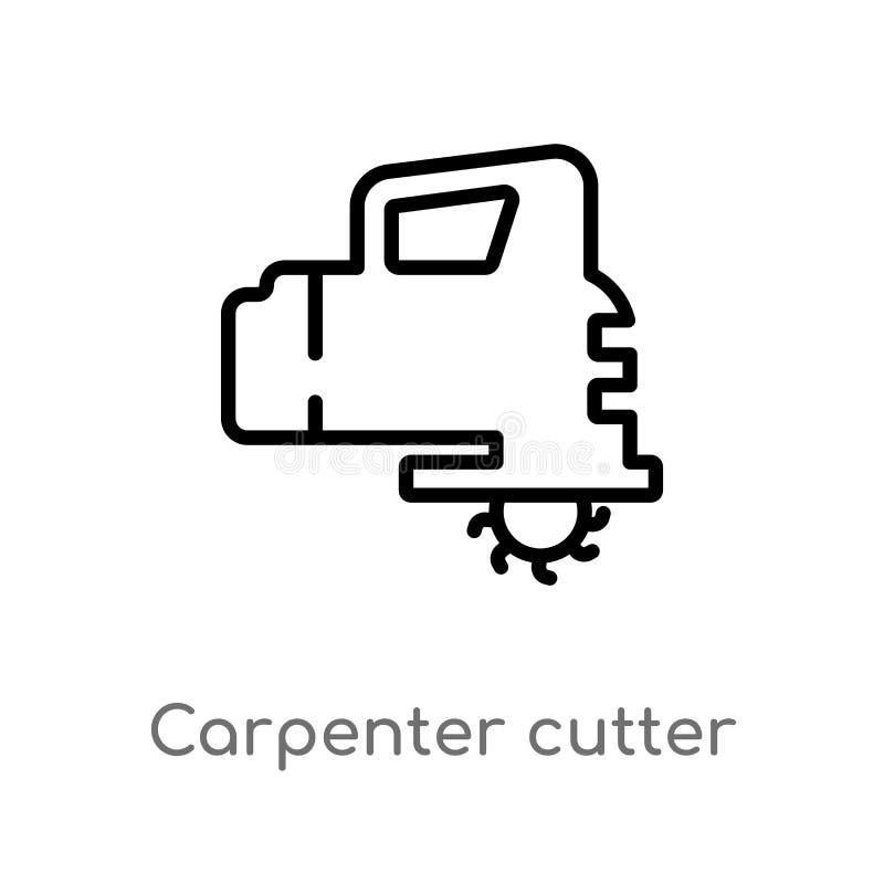 Outline Carpenter Ruler Vector Icon. Isolated Black Simple Line Element ...