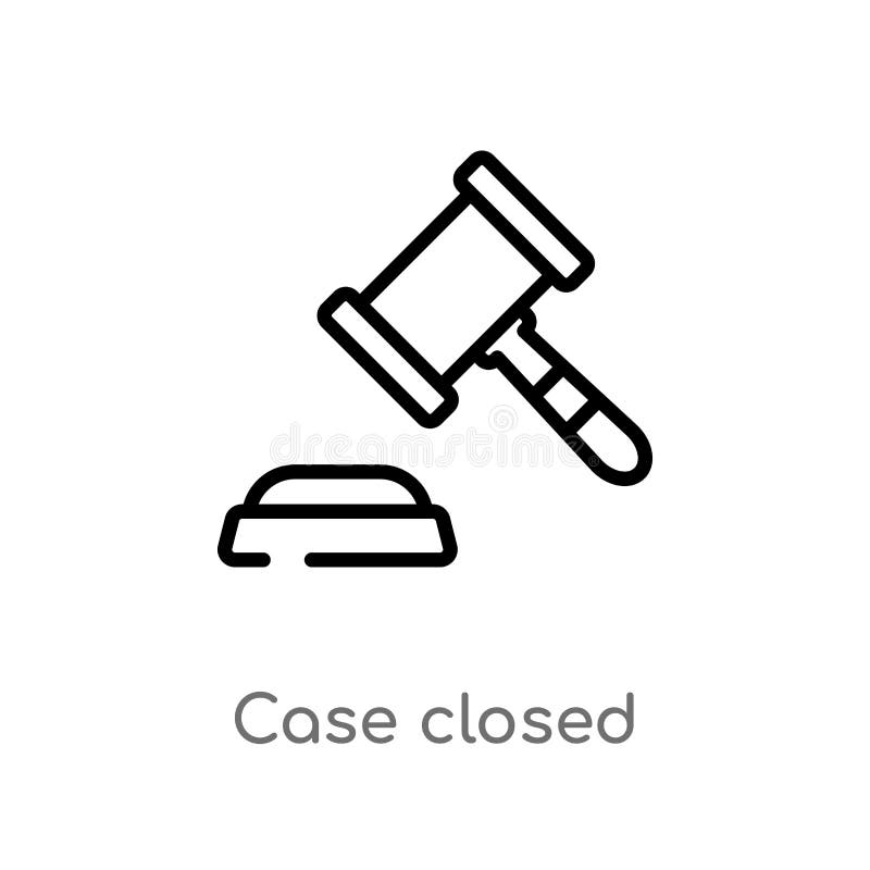 Outline Case Closed Vector Icon. Isolated Black Simple Line Element ...