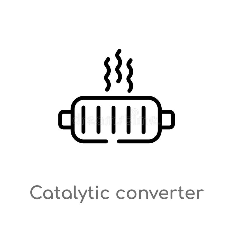 Catalytic Converter Icon in Different Style Vector Illustration. Two ...