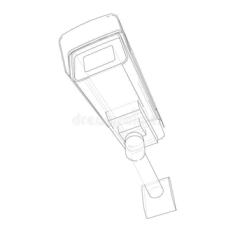 Outline CCTV Camera. Security Camera Stock Vector - Illustration of ...