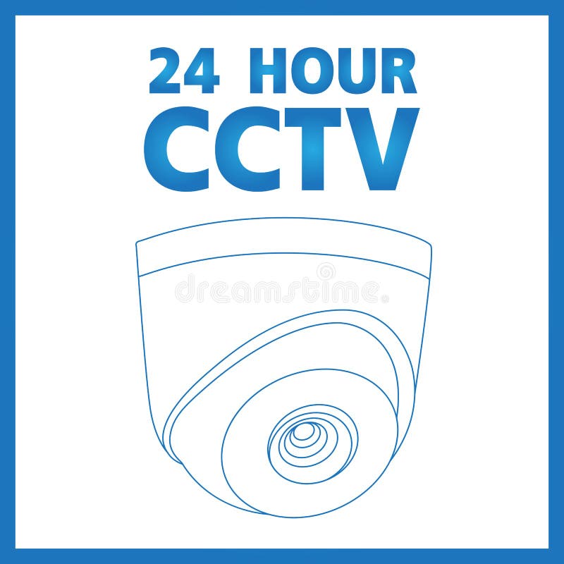 Outline CCTV Security Camera Icon Vector Symbol Stock Vector ...