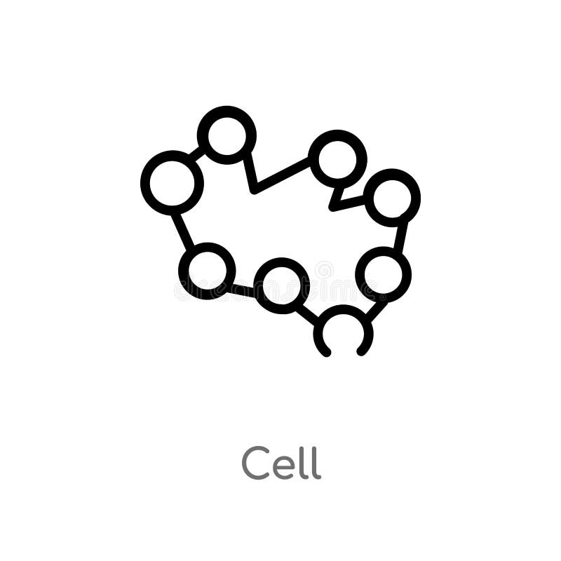Outline Cell Phone Vector Icon. Isolated Black Simple Line Element ...