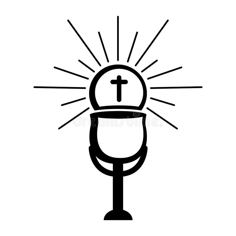 Outline of a Chalice and Host Stock Vector - Illustration of holy ... Outline of a Chalice and Host Stock Vector - Illustration of holy ...