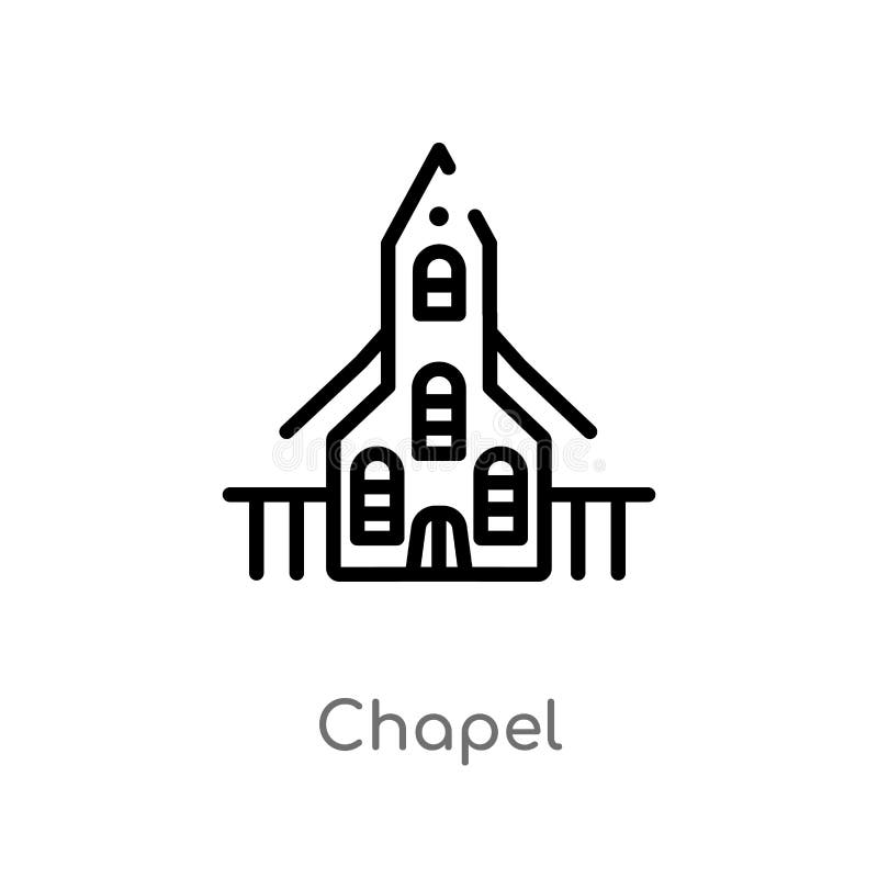 Chapel Icon in Different Style Vector Illustration. Two Colored and ...