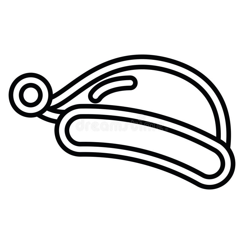 Outline of a Christmas Hat Icon Vector Stock Vector - Illustration of ...