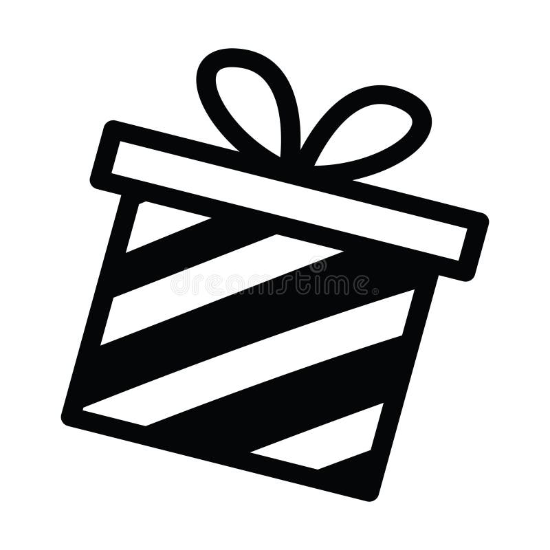Outline of a Christmas Present Icon Vector Stock Vector - Illustration ...