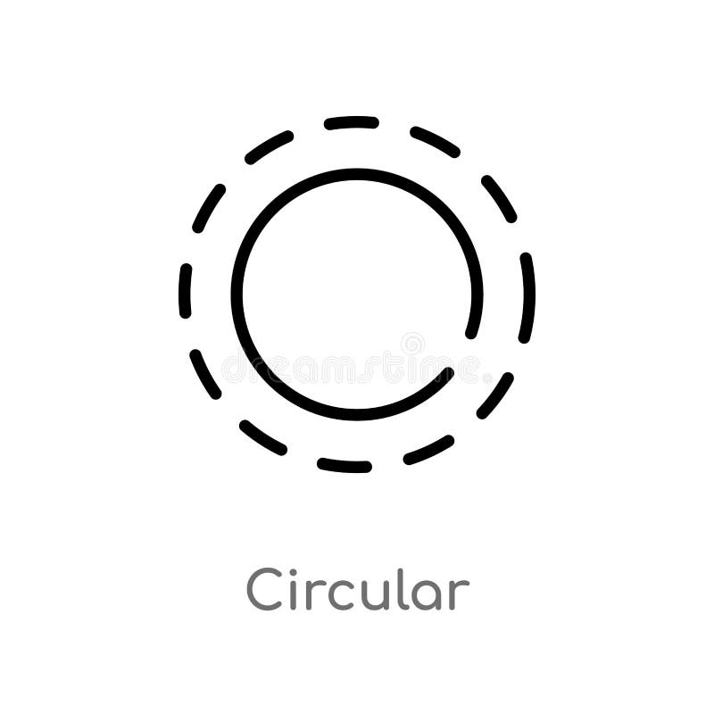 Outline Circular Vector Icon. Isolated Black Simple Line Element ...