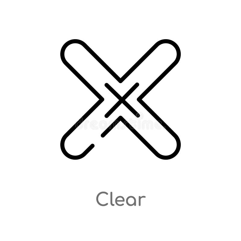 Outline Clear Vector Icon. Isolated Black Simple Line Element ...