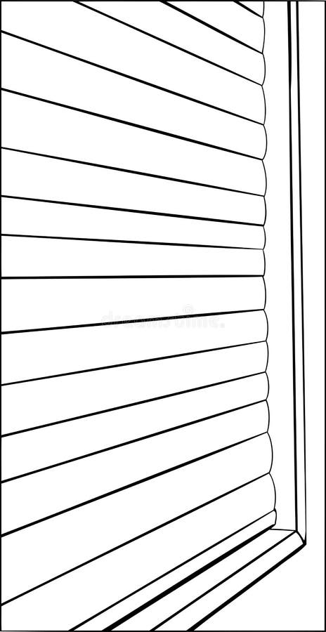 Close Up of Blinds in Outline Stock Illustration - Illustration of clip ...
