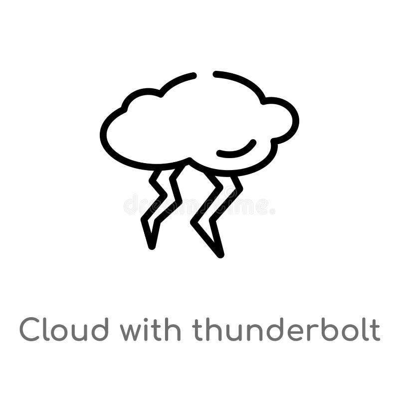Thunderbolt Icon on White Background. Simple Element Illustration from ...