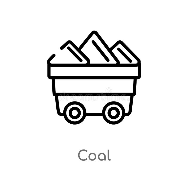 Outline Coal Power Plant or Factory Pipes with Smoke Stock Vector ...