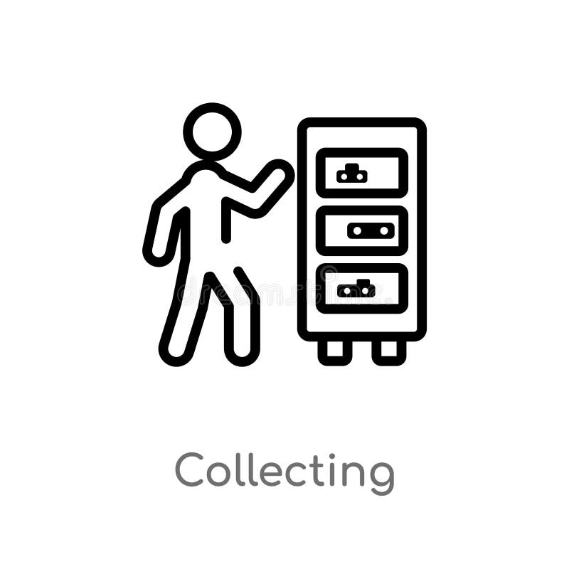 Collecting Icon on White Background. Simple Element Illustration from ...