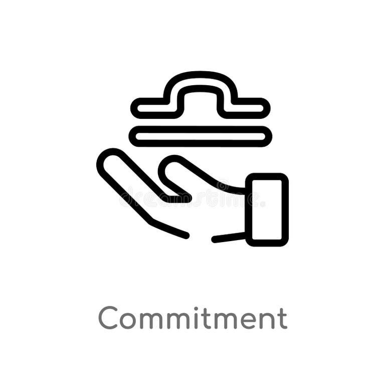 Outline Commitment Vector Icon. Isolated Black Simple Line Element Illustration from Zodiac ...