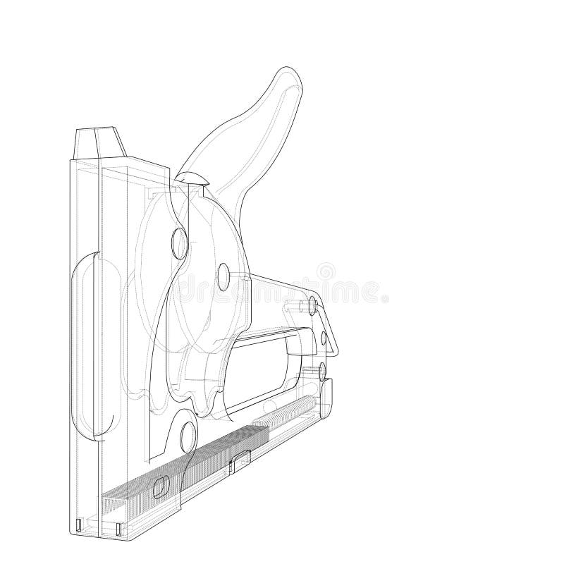 Outline Construction Stapler Stock Illustration - Illustration of house ...