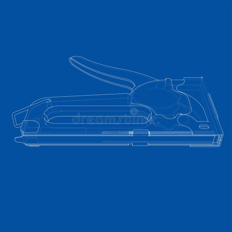 Outline Construction Stapler Stock Illustration - Illustration of ...