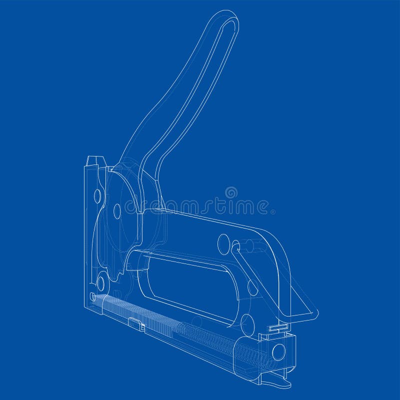 Outline Construction Stapler Stock Illustration - Illustration of ...