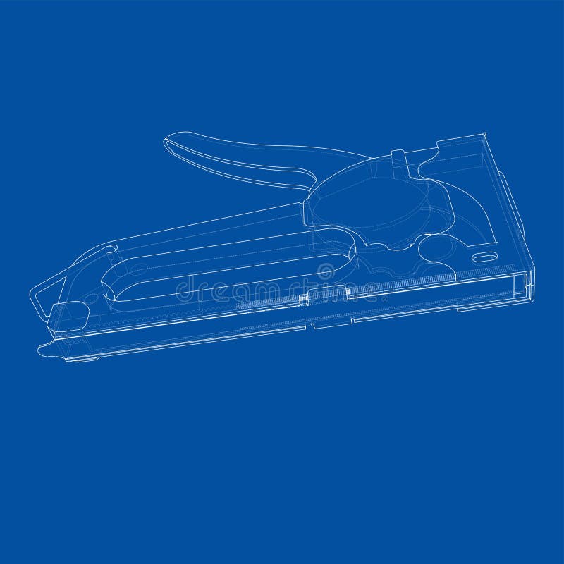 Outline Construction Stapler Stock Illustration - Illustration of ...