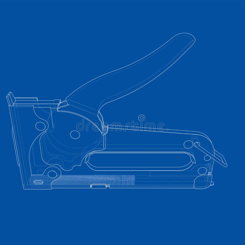 Outline Construction Stapler Stock Illustration - Illustration of flat ...