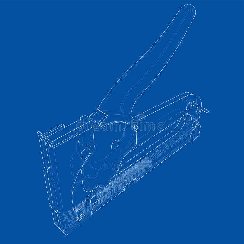 Outline Construction Stapler Stock Illustration - Illustration of ...