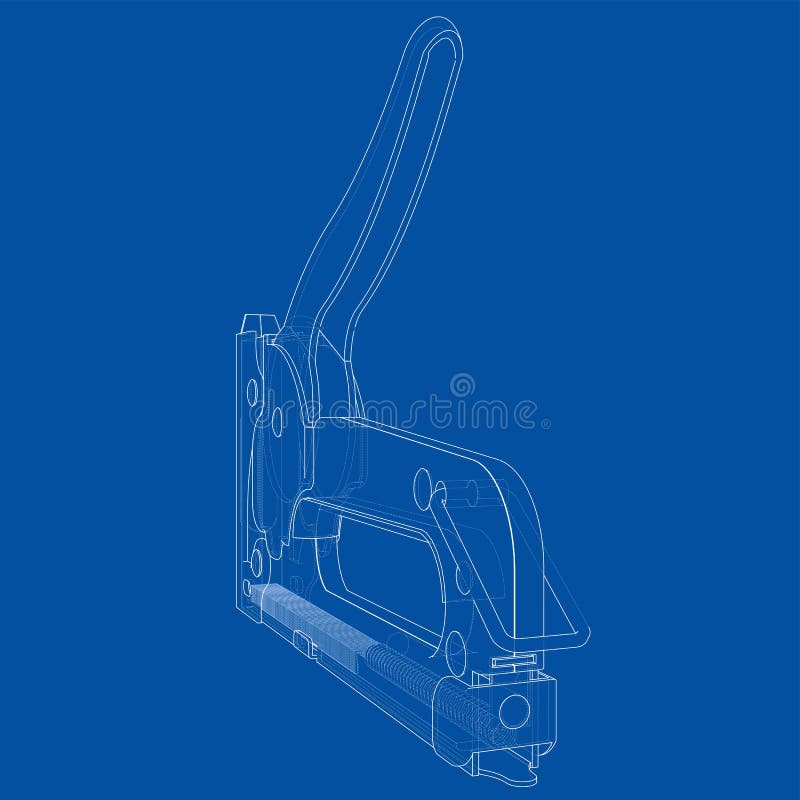 Outline Construction Stapler Stock Illustration - Illustration of flat ...