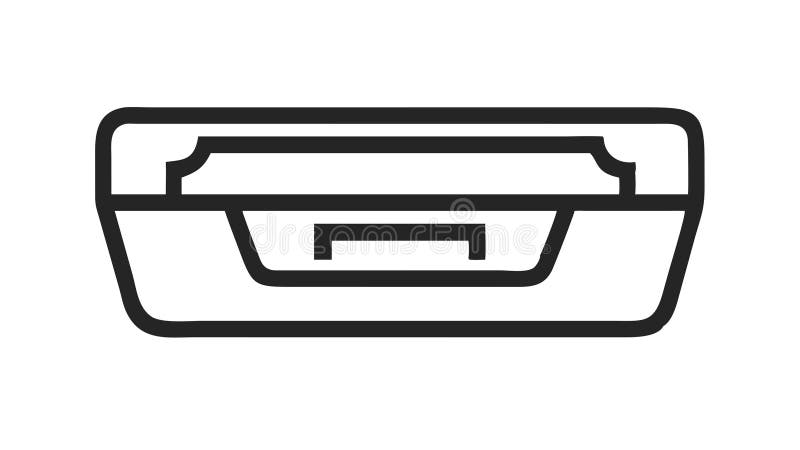 Outline Container with Divider Icon, Vector Design Generative AI Stock Vector - Illustration of ...