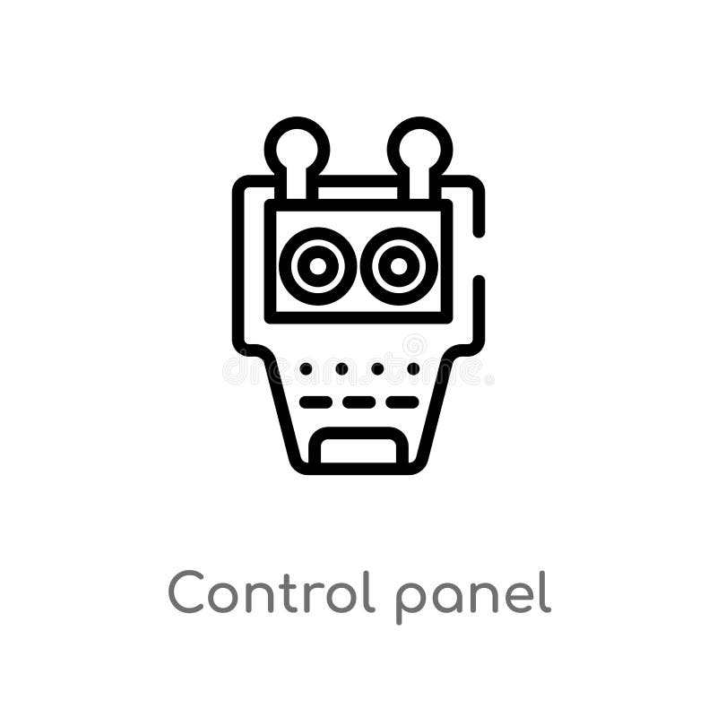 Outline Control Panel Vector Icon. Isolated Black Simple Line Element ...