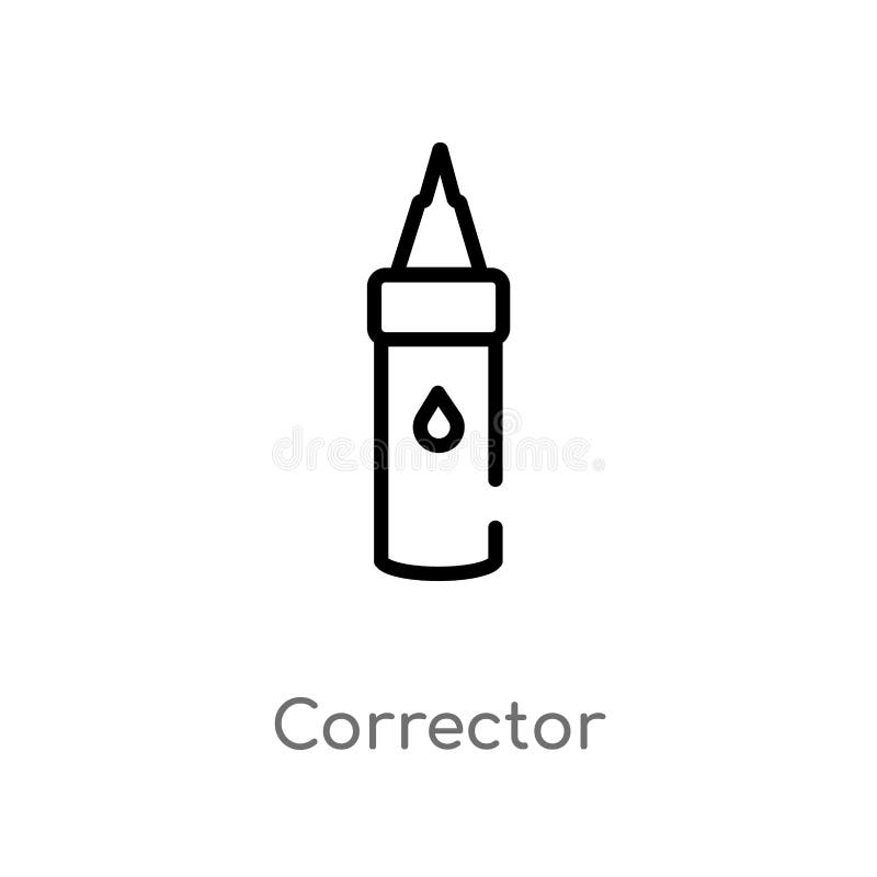 Outline Corrector Vector Icon. Isolated Black Simple Line Element ...