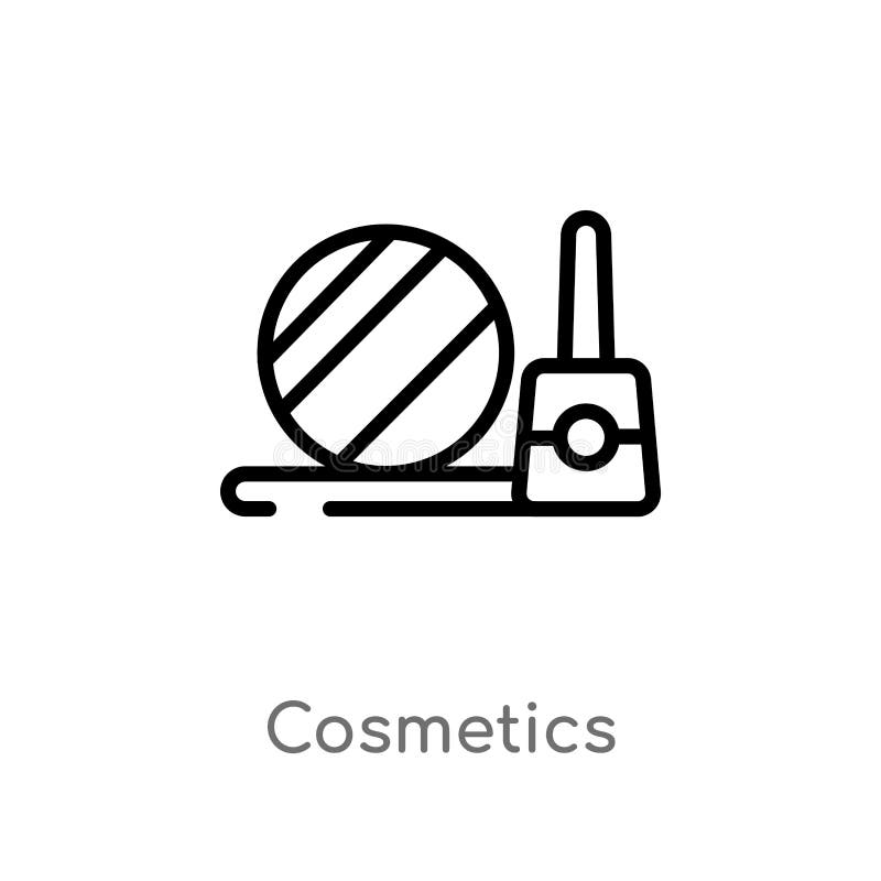 Outline Cosmetics Vector Icon. Isolated Black Simple Line Element ...