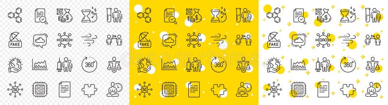 Outline Cpu Processor, Inspect and 5g Technology Line Icons. for Web ...