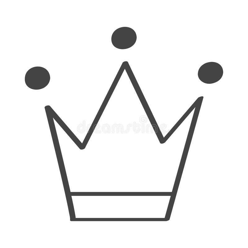 Outline crown design stock vector. Illustration of drawing - 232980656