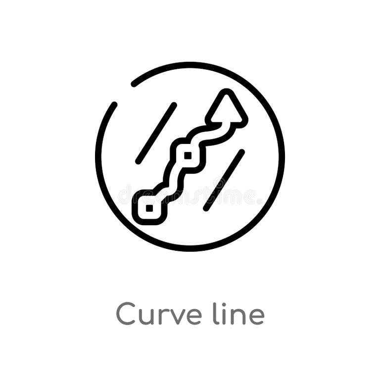 Outline Curve Line Vector Icon. Isolated Black Simple Line Element ...