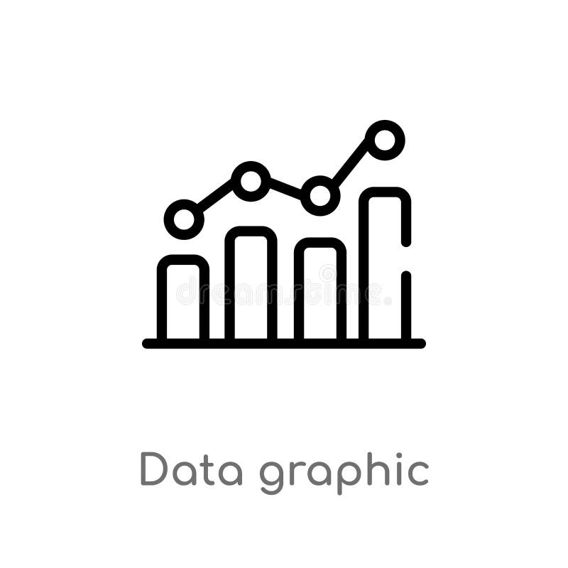 Outline Data Graphic Vector Icon. Isolated Black Simple Line Element ...