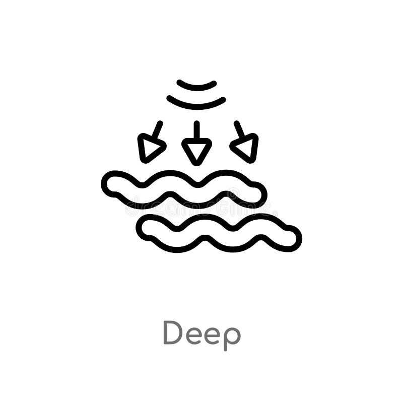 Outline Deep Vector Icon. Isolated Black Simple Line Element ...