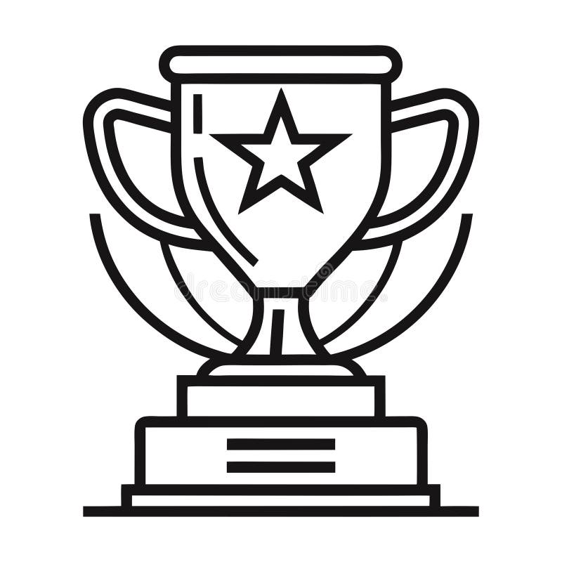 Outline Design of Trophy Symbolizing Achievement and Victory 16 Stock ...