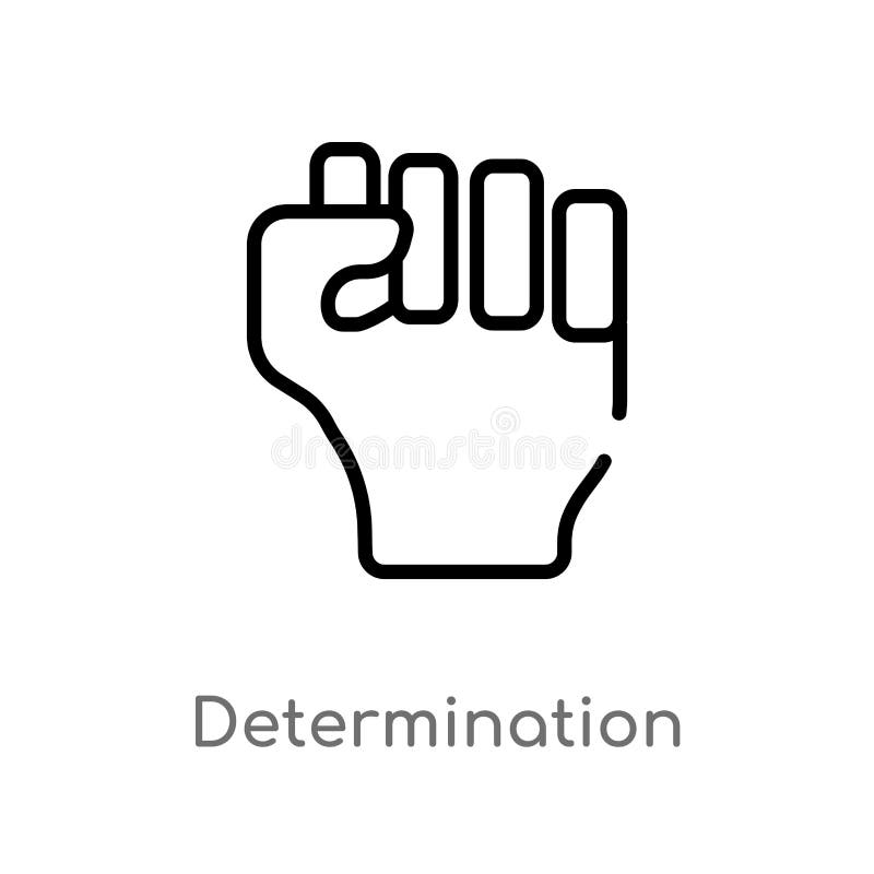 Outline Determination Vector Icon. Isolated Black Simple Line Element ...
